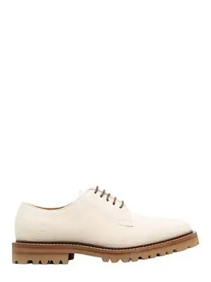 Brunello Cucinelli Lace-up Leather Derby Shoes - Neutrals