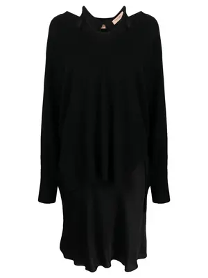 TWINSET Layered Jumper Dress - Black