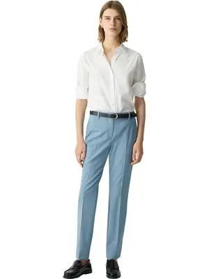 Theory Theory Treeca Full Length Good Wool Pant Stone Blue