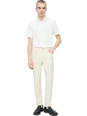 Theory Raffi Neoteric Twill Pant - Warm Ivory