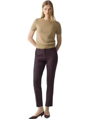 Theory Treeca Good Wool Pant - Dark Iris