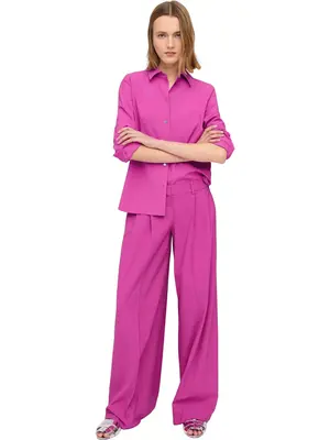 Theory Theory Pleated Good Wool Pant Carnation