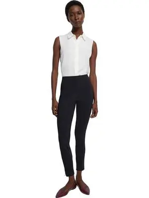 Theory Seamed Slit Legging In Precision Ponte - Black