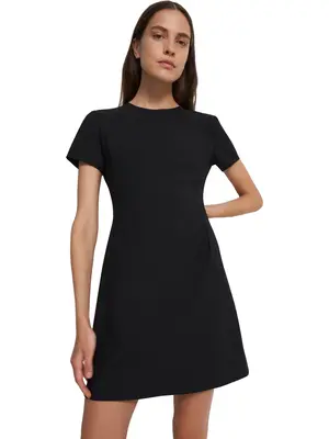 Theory Sheath Dress In Good Wool - Black