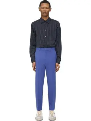 Theory Tapered Wool Gabardine Trouser - Bluefin