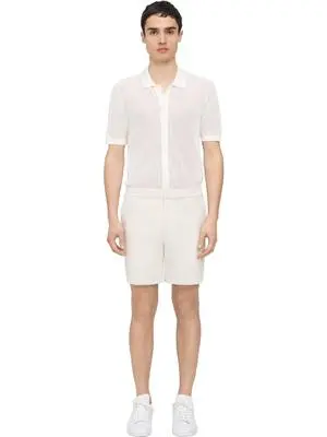 Theory Tapered Drawstring Short - Light Cream