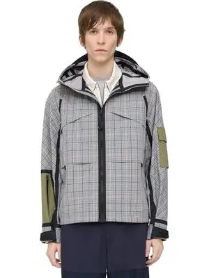 Theory Cotton Check Jacket - Grey Multi