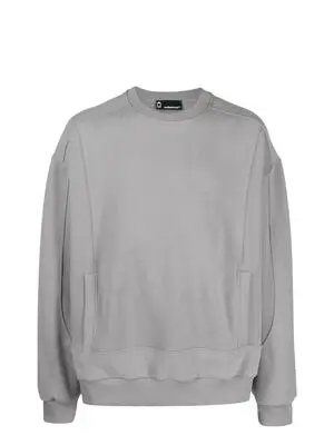 STYLAND Crew-neck Cotton Fleece Sweatshirt - Grey