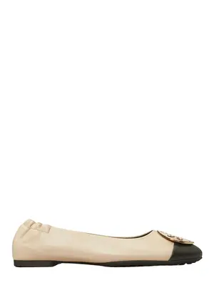 Tory Burch Claire Cap-toe Ballerina Shoes - Neutrals