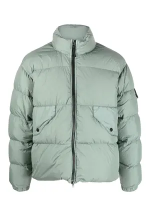 Stone Island Crinkle Reps Puffer Jacket - Green