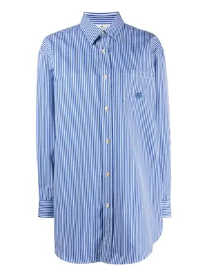 Etro Striped Cotton Shirt - Blue