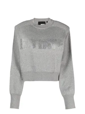 Remain Birger Christensen Embellished Organic Cotton Sweatshirt - Grey