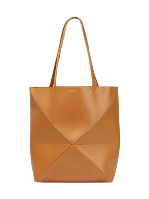 Loewe Puzzle Fold Medium Tote Bag - Brown