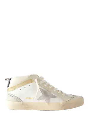 GOLDEN GOOSE Mid Star Distressed Sneakers - White