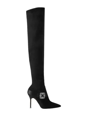 Manolo Blahnik Plinianuthi 105 Over-the-knee Boots - Black