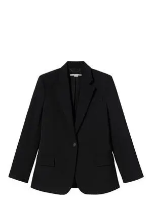 Stella McCartney Wool Flannel Slim Fit Boyfriend Blazer - Purple