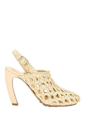 Bottega Veneta Jimbo Slingback Pumps - Cane Sugar