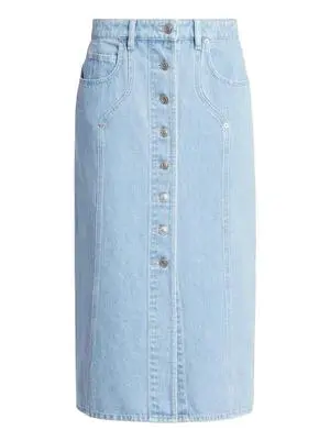 Isabel Marant Étoile Vandy Denim Button-front Skirt - Light Blue