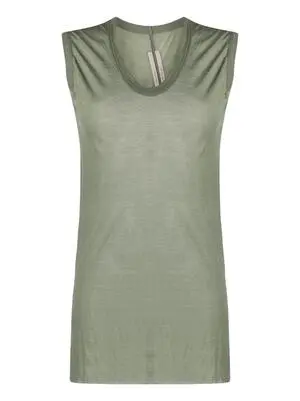 Rick Owens Sleeveless V-neck Tank Top - Green