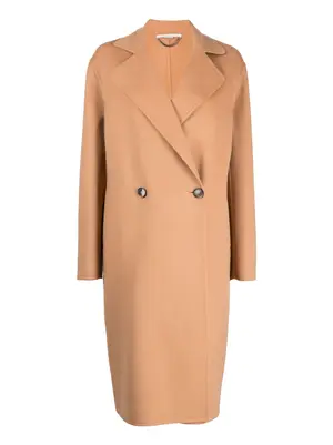 Stella McCartney Double-breasted Wool Coat - Brown