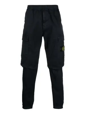 Stone Island Compass Patch Cargo Trousers - Blue