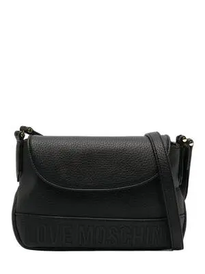 Moschino Logo-embossed Crossbody Bag - Black