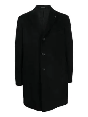 Tagliatore Single-breasted Cashmere Coat - Black