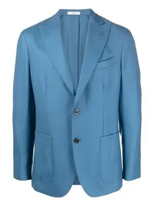 Boglioli Single-breasted Virgin-wool Blazer - Blue