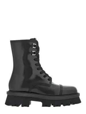 FERRAGAMO Chunky-sole Combat Boots - Black