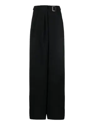 Alberta Ferretti Wide-leg Belted Trousers - Black