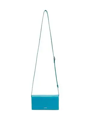 JIL SANDER All-day Leather Shoulder Bag Blue