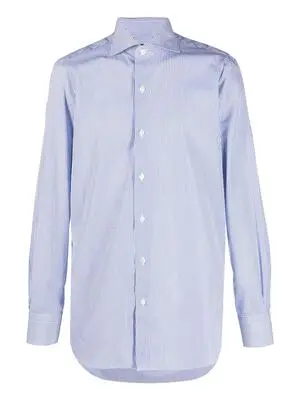 FINAMORE 1925 Spread-collar Striped Shirt