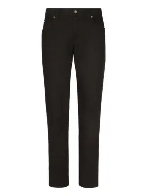DOLCE & GABBANA Dolce & Gabbana Logo-Plaque Slim-Fit Jeans