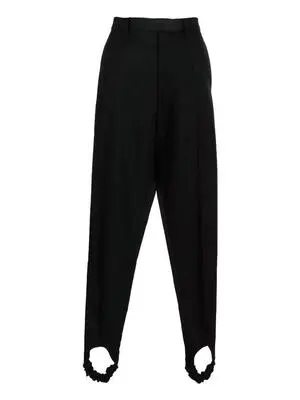 ANOUKI Tapered Stirrup Trousers - Black