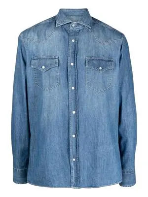 BRUNELLO CUCINELLI Button-up Cotton Denim Shirt