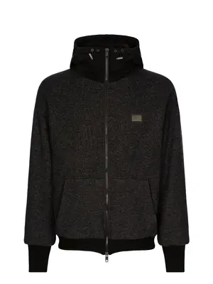 Dolce & Gabbana Hooded Zip-up Jacket - Black