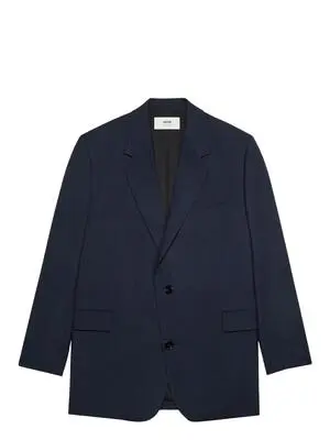 Ami Single-breasted Blazer - Blue