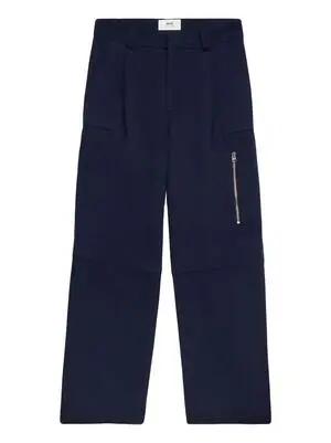 AMI Tailored Cut Wide-Leg Trousers