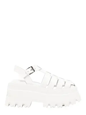 NAKED WOLFE Devil 90mm Platform Sandals - White