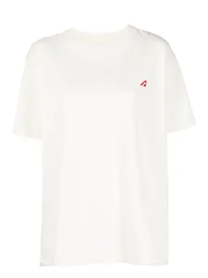 AUTRY Logo-patch Cotton T-shirt - White