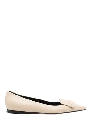 SERGIO ROSSI Sr1 3d-detail Leather Flats - Neutrals