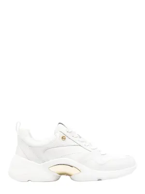 Michael Kors Logo-plaque Lace-up Sneakers - White
