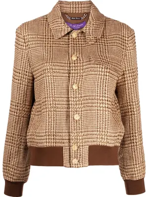 Ralph Lauren Plaid Bomber Jacket - Brown