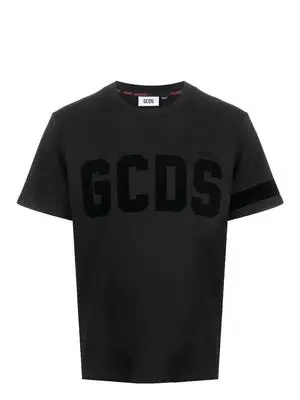 Gcds Logo-print Cotton T-shirt - Black