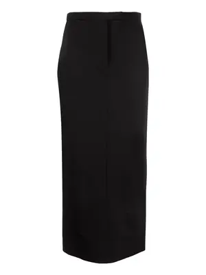 Alexander Wang Logo-embroidered Pencil Skirt - Black