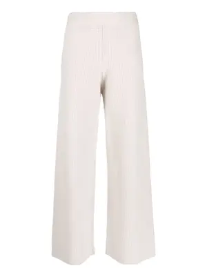 Fabiana Filippi Ribbed-knit Trousers - Neutrals