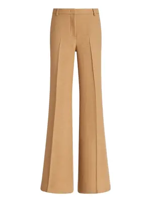 Etro Pressed-crease Flared Trousers - Brown