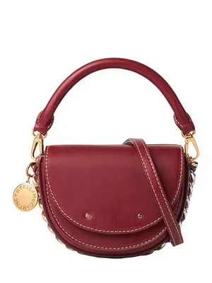 Stella McCartney Frayme Ryder Medium Flap Shoulder Bag Cherry