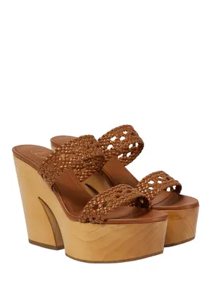 MALONE SOULIERS Pamela Leather Platform Sandals