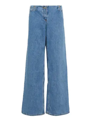 Magda Butrym Low-rise Wide-leg Jeans - Blue